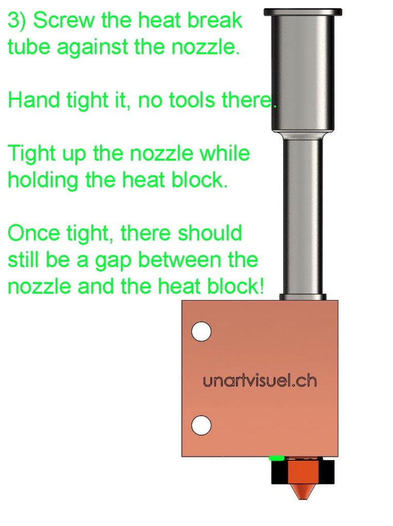 Nozzle And Heat Break Tube Mount Into Heat Block – shop unartvisuel